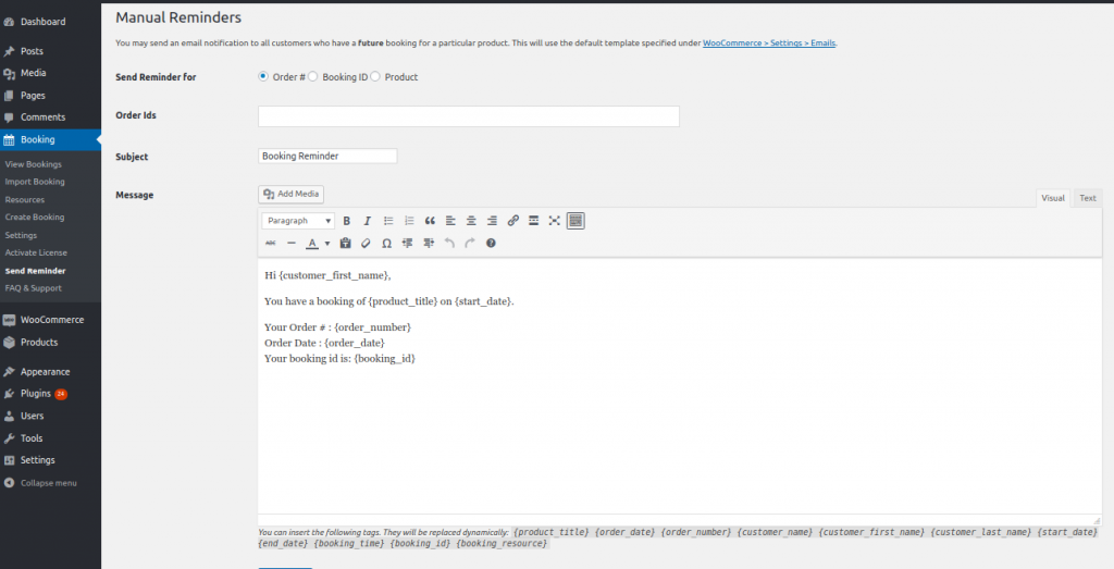 Reminder Emails and Duration Based Booking in Booking & Appointment ...