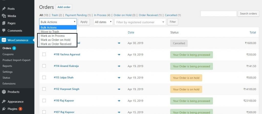 How to Rename Order Status Messages in WooCommerce - Tyche Softwares