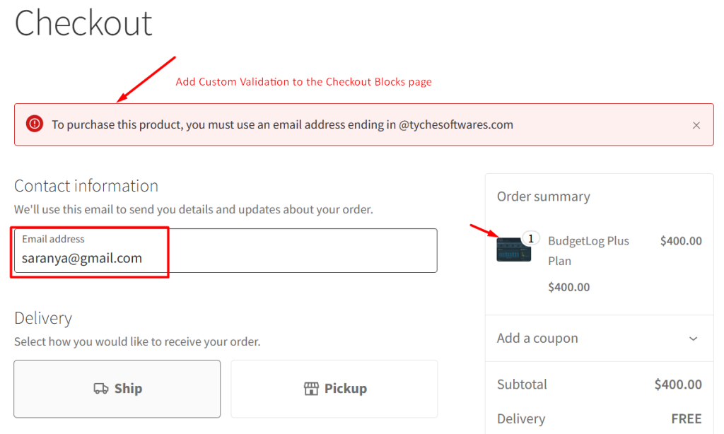 How to Add Custom Validation on Email Domains in WooCommerce Checkout Blocks & Classic Checkout ...