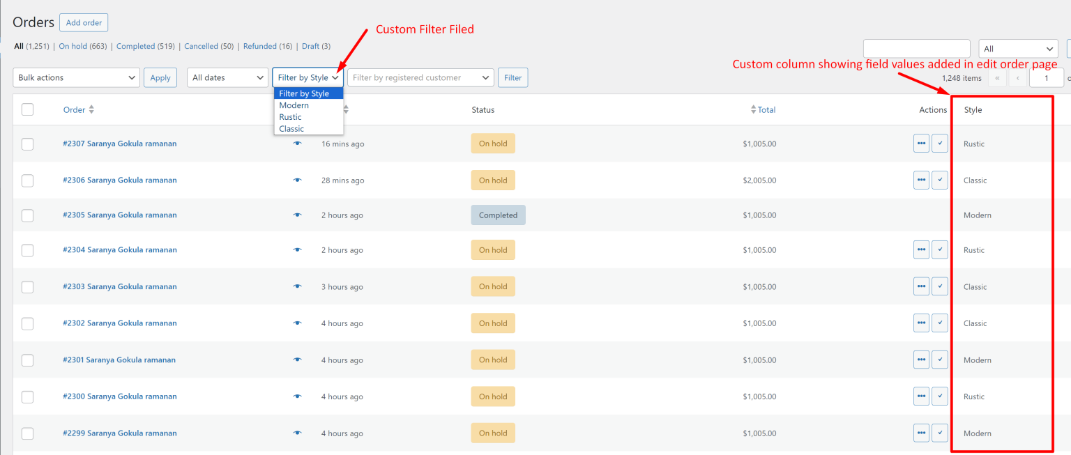 How to Add a Custom Filter Field and Custom Column in WooCommerce Admin Orders Page? - Tyche ...