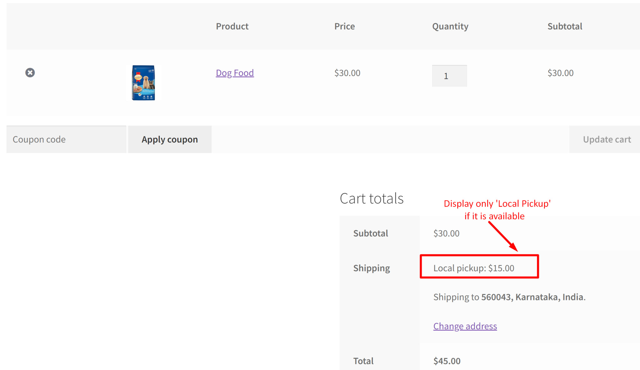 How to Display Only 'Local Pickup' if Available in WooCommerce? - Tyche Softwares