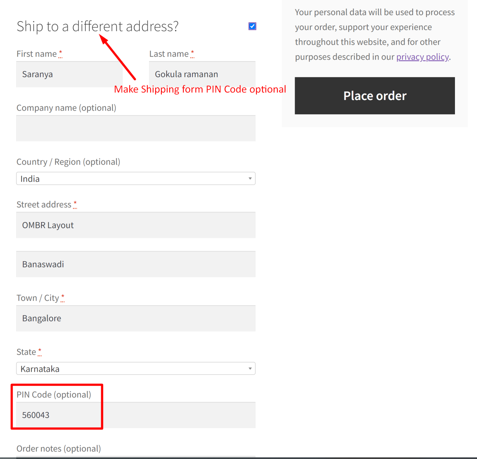 How to Make Checkout Shipping Postcode Field Not Required in WooCommerce? - Tyche Softwares