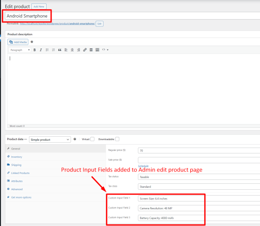 How To Add Product Input Field To Admin Interface Of Woocommerce 2707