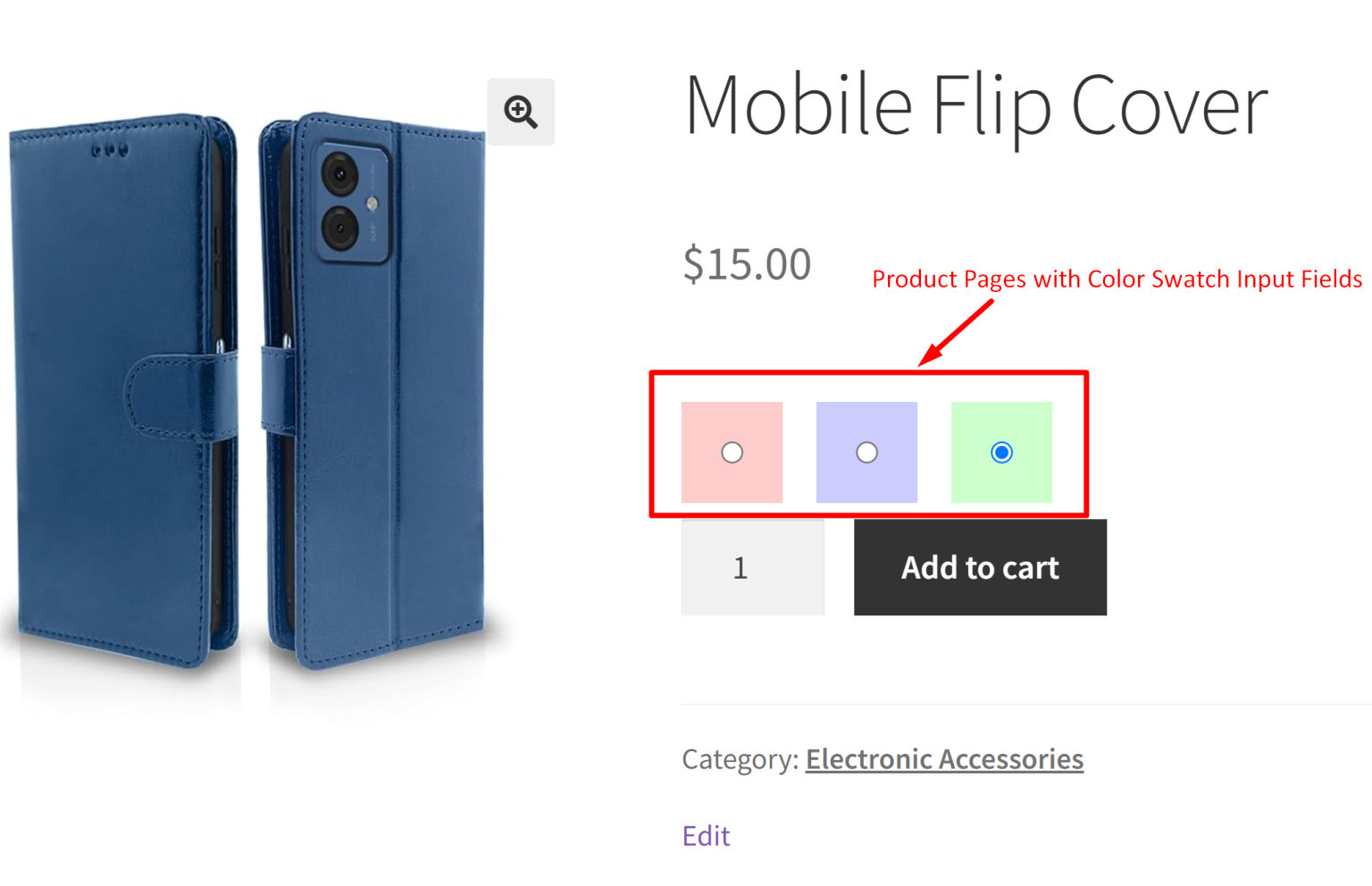 How To Add Color Swatches As Product Input Fields To Woocommerce Product Page Tyche Softwares