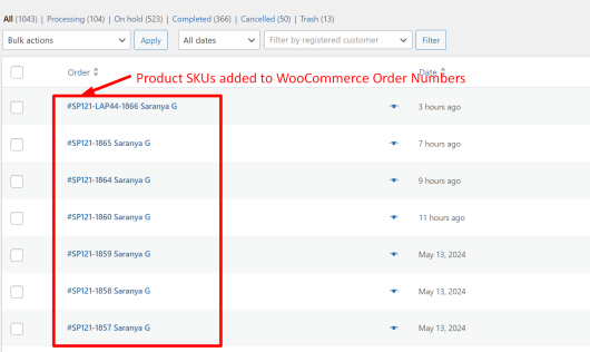 How To Add Product Sku To Woocommerce Order Numbers Tyche Softwares
