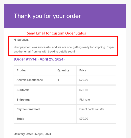 How to Send Email For Custom Order Status Change in Woocommerce? - Tyche Softwares