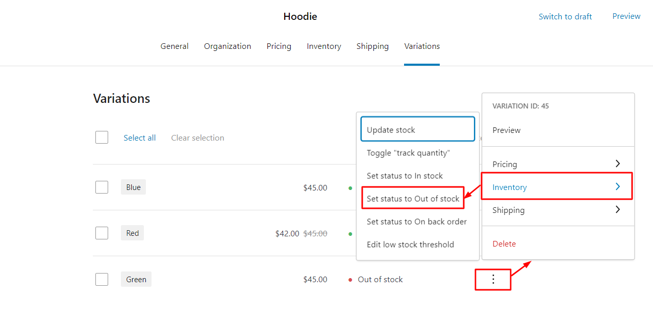 How To Gray Out Out Of Stock Variation Products In Woocommerce Tyche