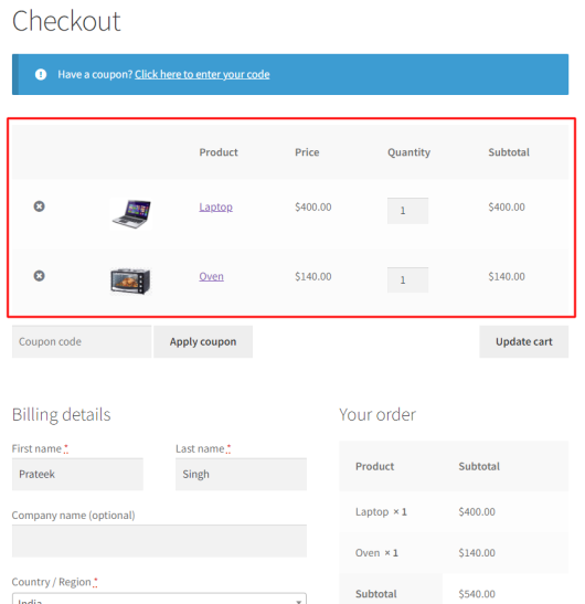 How to Show WooCommerce Cart & Checkout on the Same Page? - Tyche Softwares