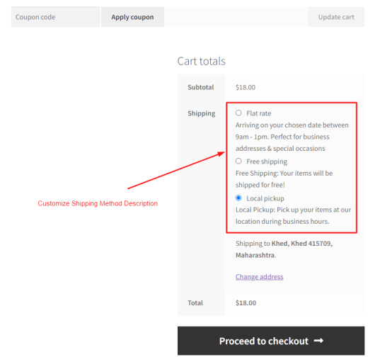 How to Add a Note Below Each Shipping Method in WooCommerce Cart? - Tyche Softwares