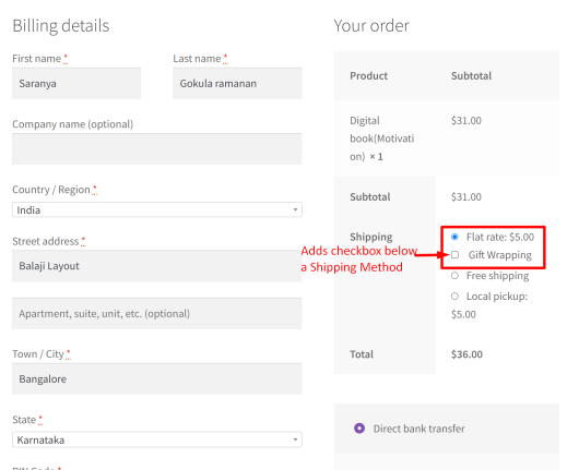 How to Add a Checkbox Below a Specific Shipping Method in WooCommerce? - Tyche Softwares