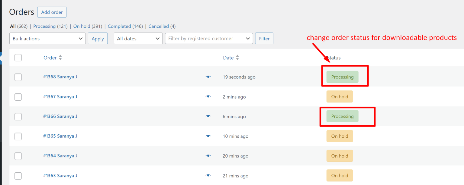 How to Change Order Status for Downloadable Products in WooCommerce? - Tyche Softwares