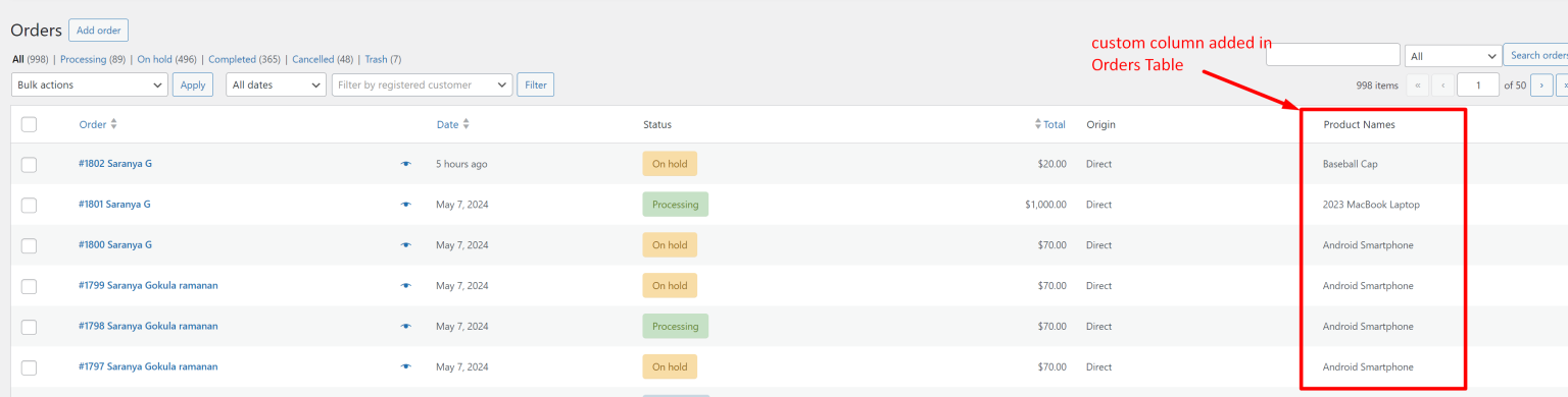 How to Add Custom Column in WooCommerce Admin Orders Page(Compatible ...