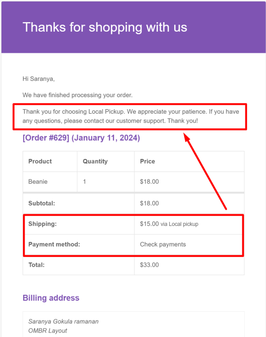 How to Customize WooCommerce Email Content Based on Payment Method and Shipping Method? - Tyche ...