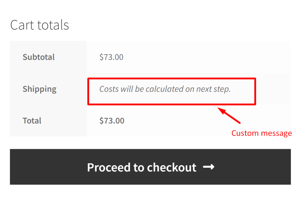 How To Replace Woocommerce Cart Shipping Section With A Custom Text 3669