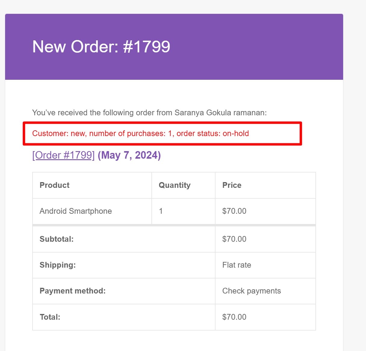 How To Display Customer Order Status Details In Admin New Order Emails In Woocommerce Tyche