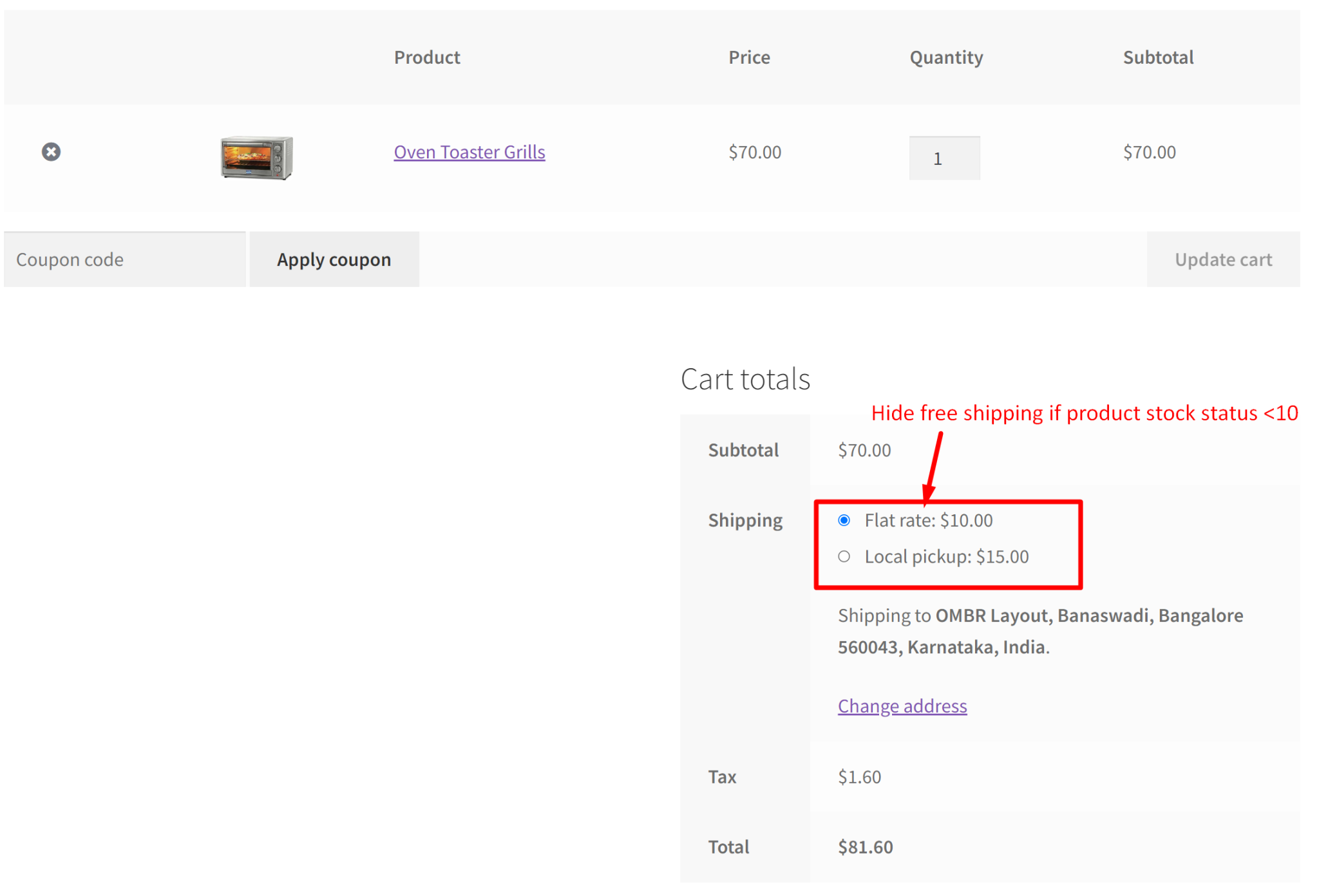 How to Enable or Disable Shipping Based on Product Stock Status in WooCommerce? - Tyche Softwares